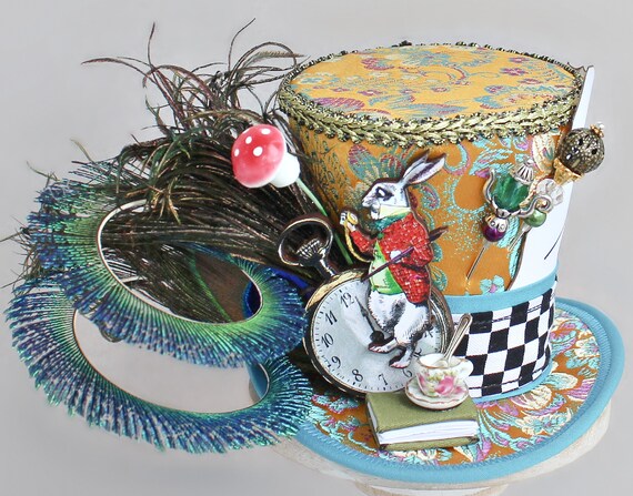 Mad Hatter Mini Top Hat Mad Hatter Costume Fascinator - Etsy