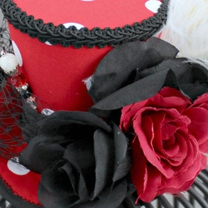 Mouse Mini Top Hat, Red With White Polka Dots Mini Top Hat, Park ...