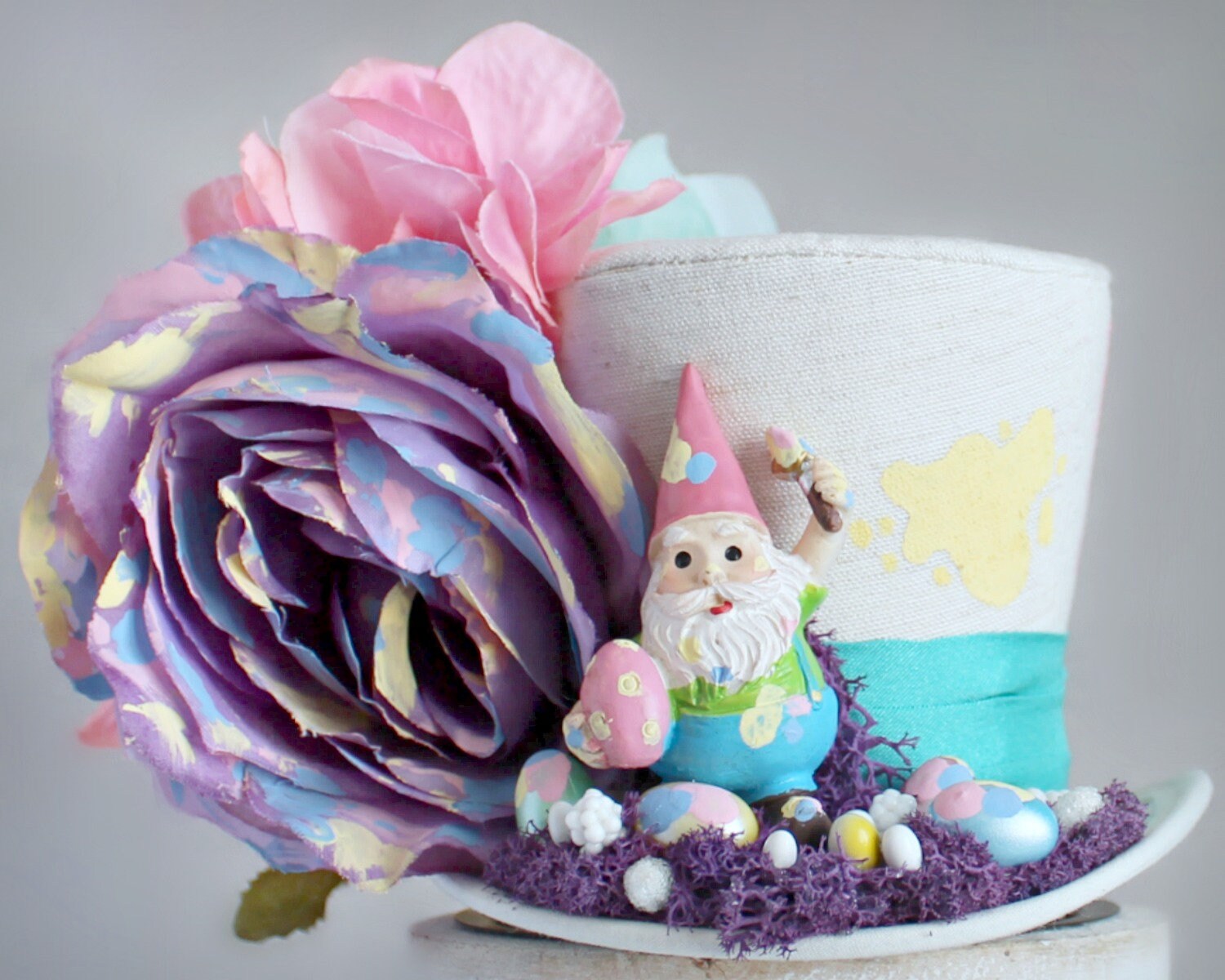 Easter Mini Top Hat Spring Mini Hat Spring Fascinator Gnome | Etsy Canada