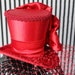 Red Mini Top Hat, Wedding Top Hat, Mini Hats, Tea Party Hat, Mad Hatter ...