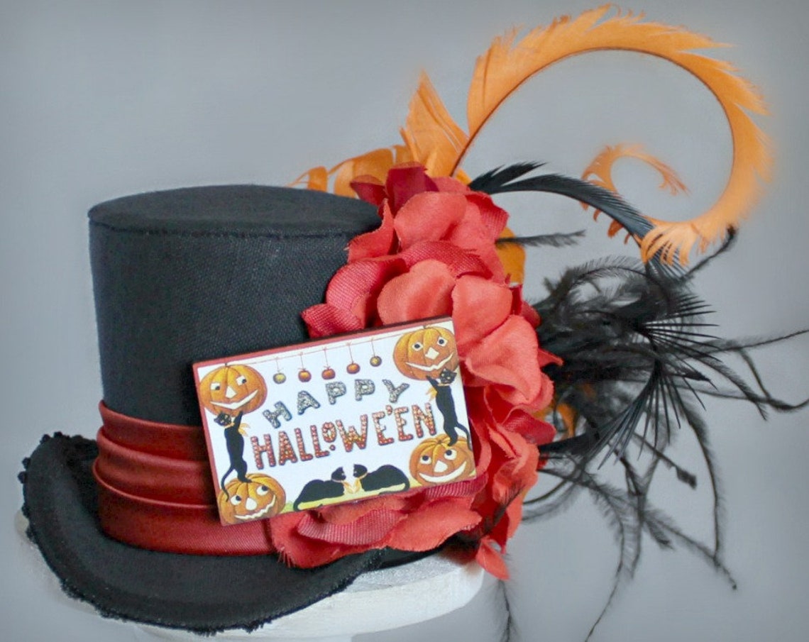 Halloween Mini Top Hat Haunted Mansion Mini Top Hat Spooky | Etsy