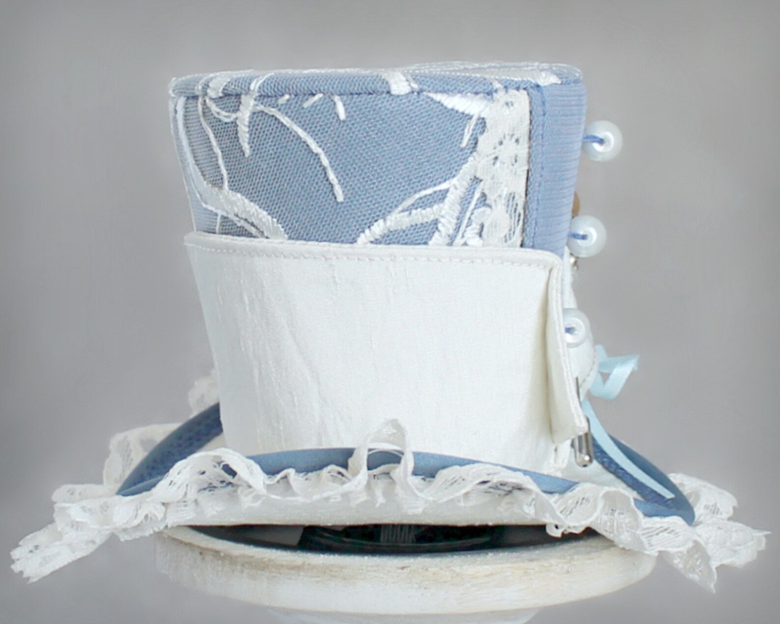 Blue Mini Top Hat Blue Wedding Hat Bridal Mini Top Hattea | Etsy