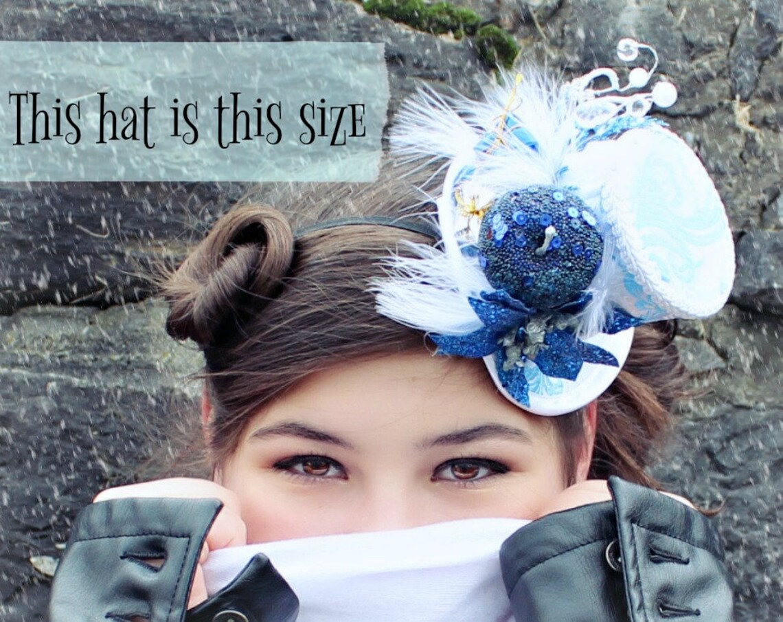 Christmas Nature Mini Top Hat Winter Mini Top Hat Snow Mini | Etsy