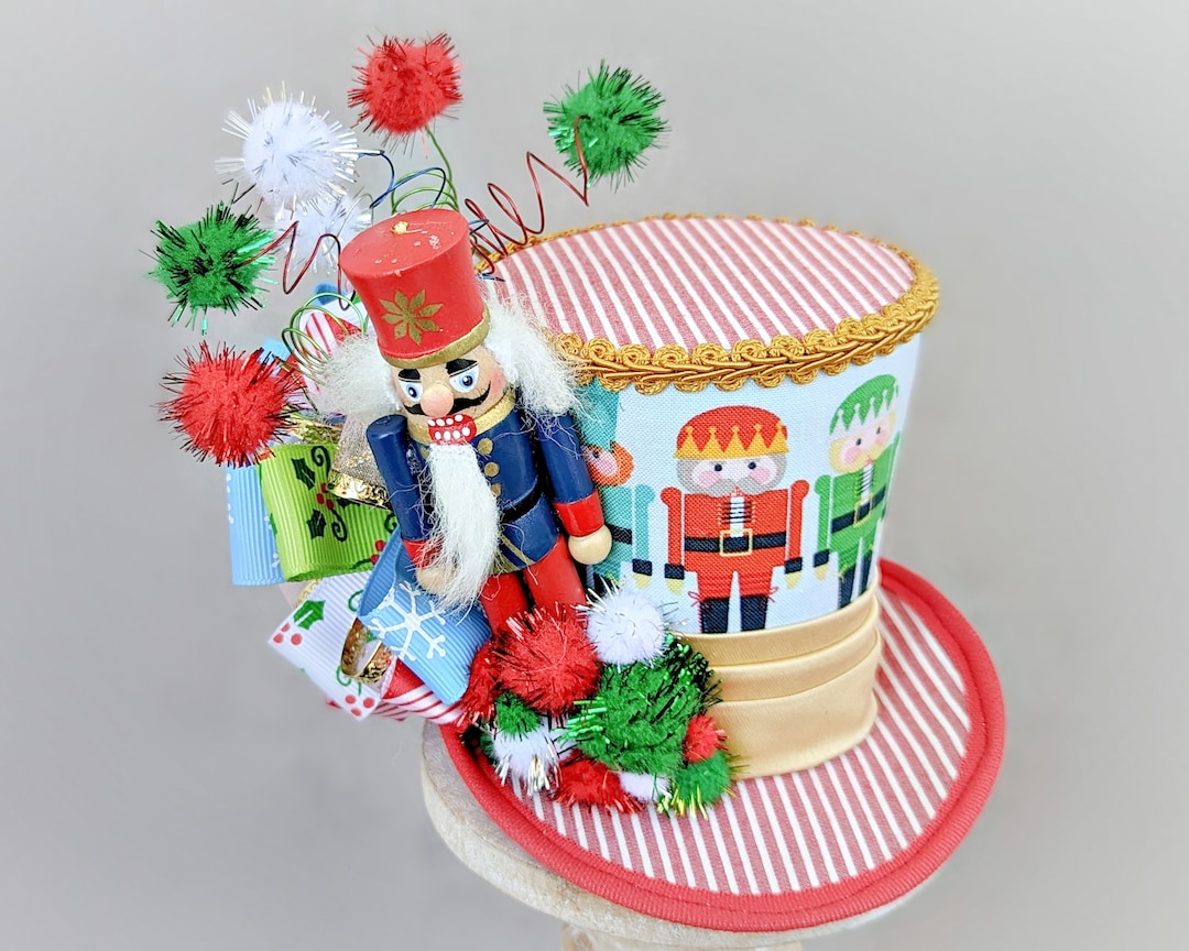 Nutcracker Mini Top Hat, Christmas Mini Top Hat, Tree Mini Top Hat ...