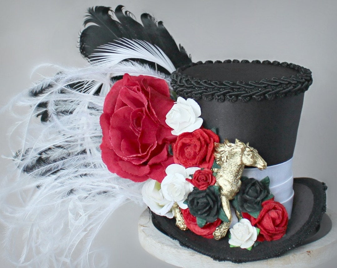 Kentucky Derby Mini Top Hat, Horse Mini Top Hat, Flower Mini Top Hat ...