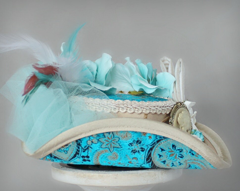 Victorian Mini Tricorn Hat Marie Antoinette Mini Tricorn Hat | Etsy Canada