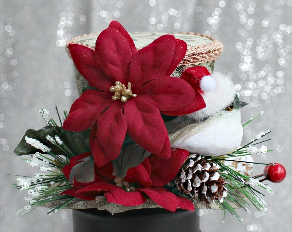 Christmas Mini Top Hat Holiday Party Hat Bird Tea Hat - Etsy