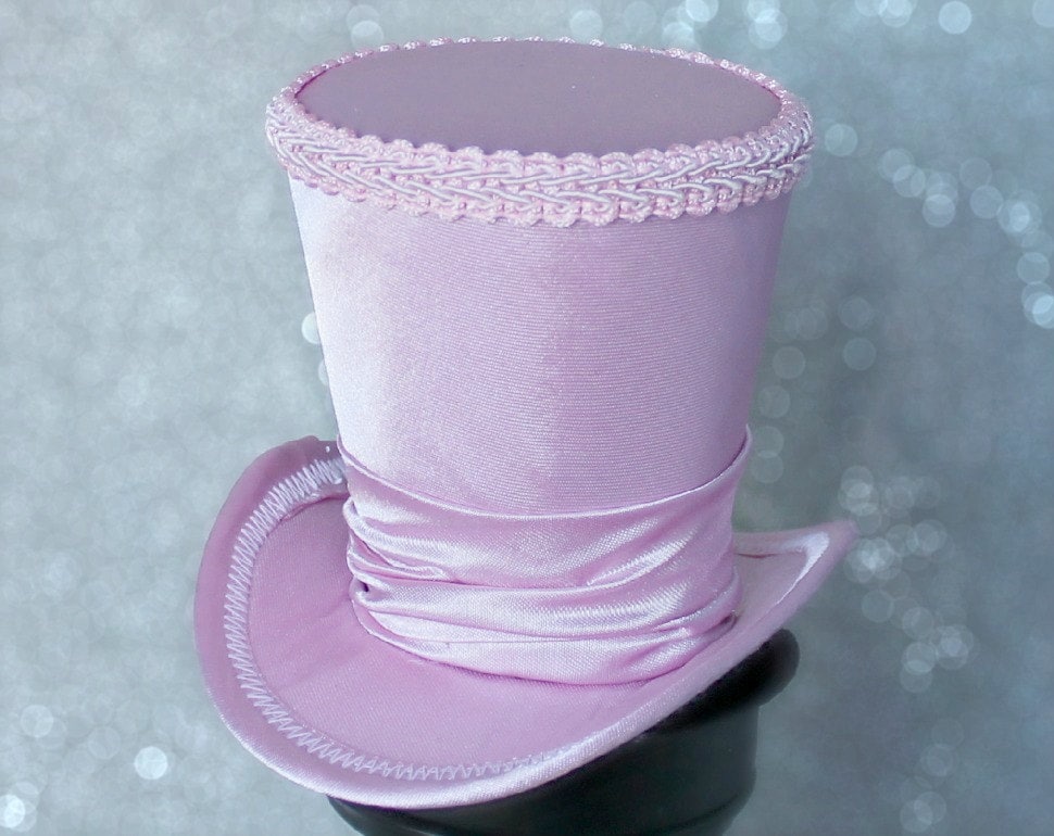 Pink Mini Top Hat Mini Top Hat Mad Hatter Hat Fascinator - Etsy