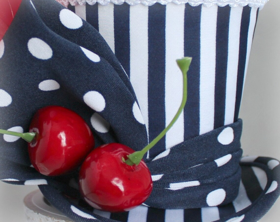 Navy Mini Top Hat, Polka Dot Mini Top Hat, Retro Mini Top Hat, Mini ...