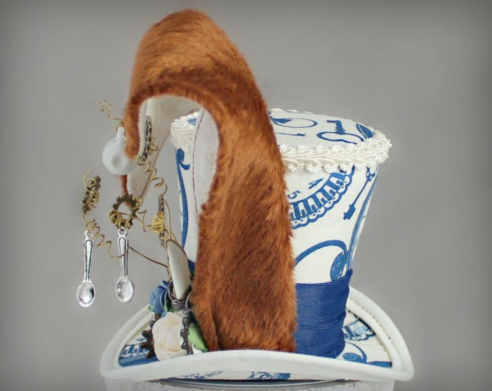 March Hare Mini Top Hat, March Hare Costume Fascinator, Birthday Hat ...