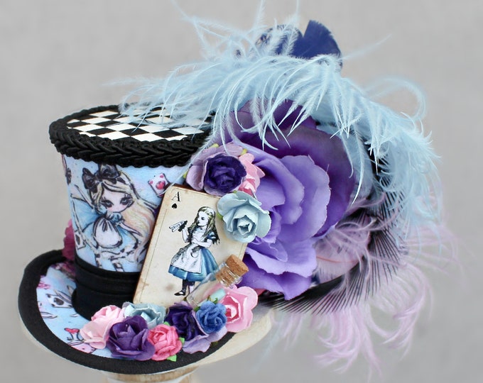 Alice Mini Top Hat Blue Mini Top Hat Alice Costume | Etsy Canada