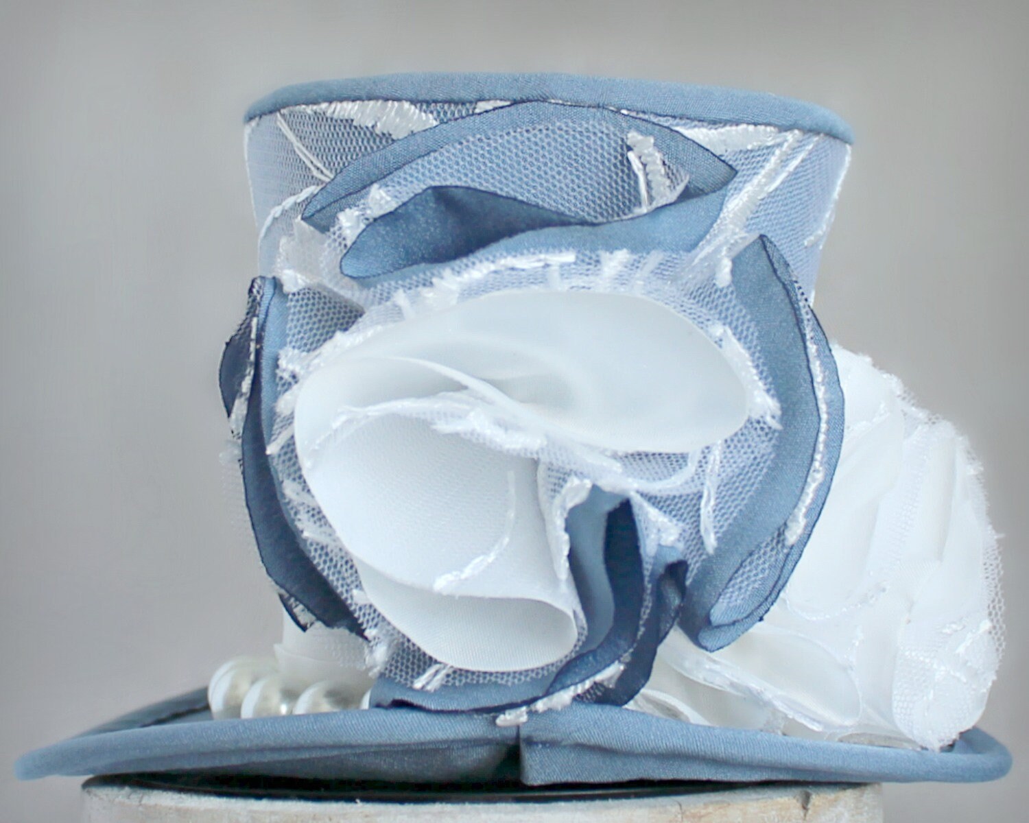 Blue Mini Top Hat Blue Wedding Hat Bridal Mini Top Hattea | Etsy