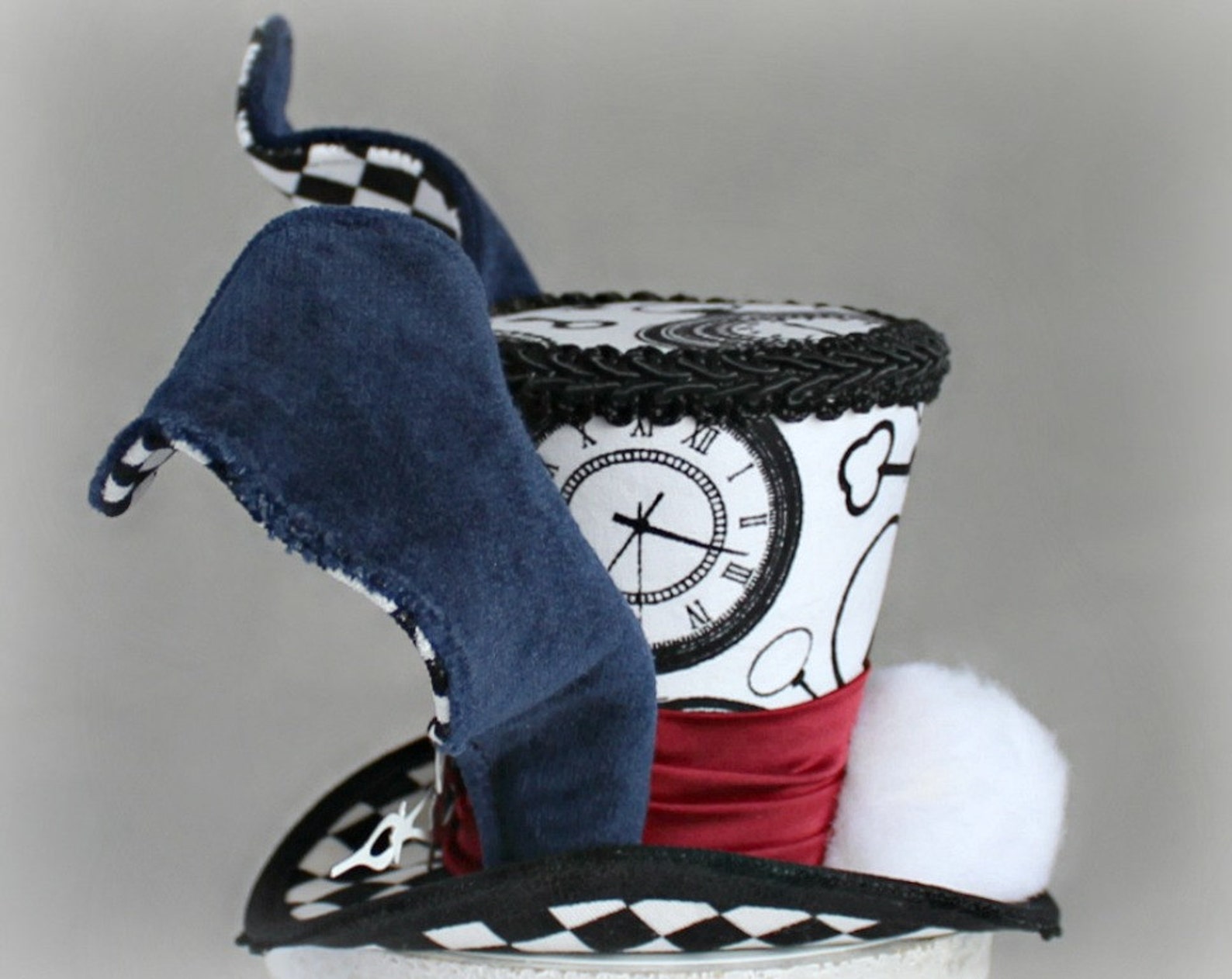 White Rabbit Mini Top Hat White Rabbit Costume Fascinator - Etsy