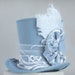 Blue Mini Top Hat Blue Wedding Hat Bridal Mini Top Hattea - Etsy
