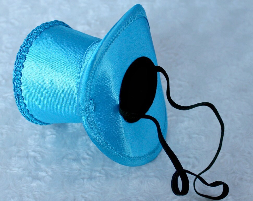 Cyan Blue Mini Top Hat, Mini Top Hat, Mad Hatter Hat, Fascinator ...