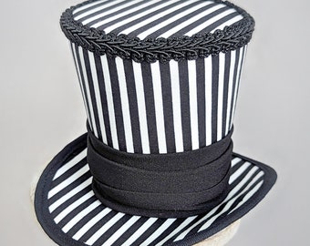 Black Mini Top Hat , Black Hat Fascinator, Wedding Top Hat , Tea Party ...