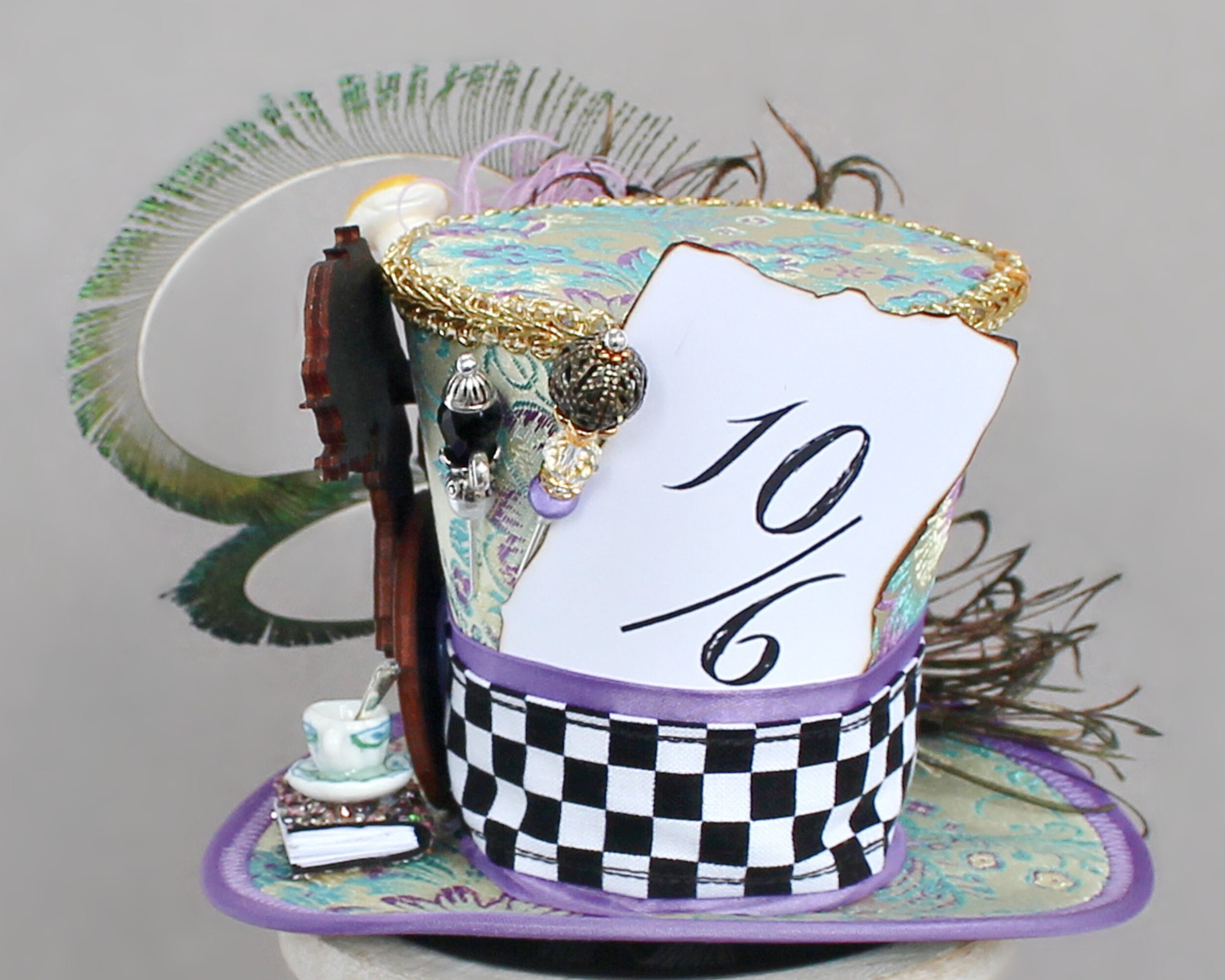 Mad Hatter Mini Top Hat Mad Hatter Costume Fascinator | Etsy