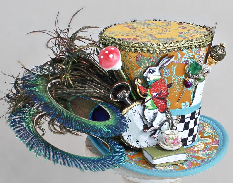 Mad Hatter Mini Top Hat Mad Hatter Costume Fascinator - Etsy