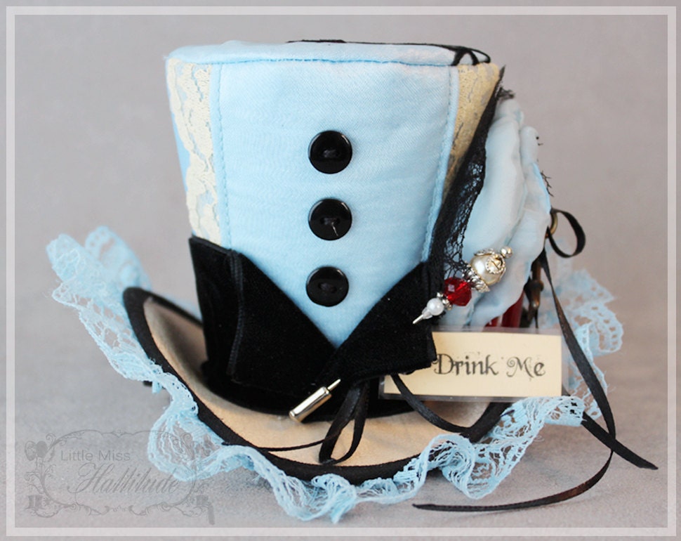 Alice Mini Top Hat Alice in Wonderland Hat Mad Hatter Hat | Etsy