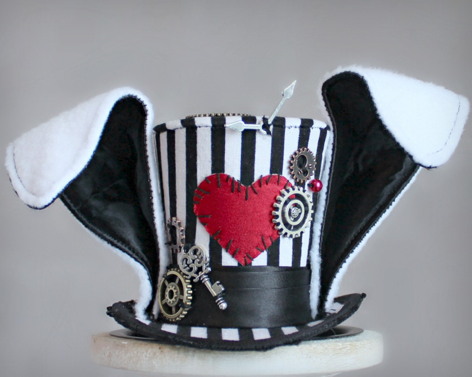 White Rabbit Mini Top Hat White Rabbit Costume Fascinator | Etsy