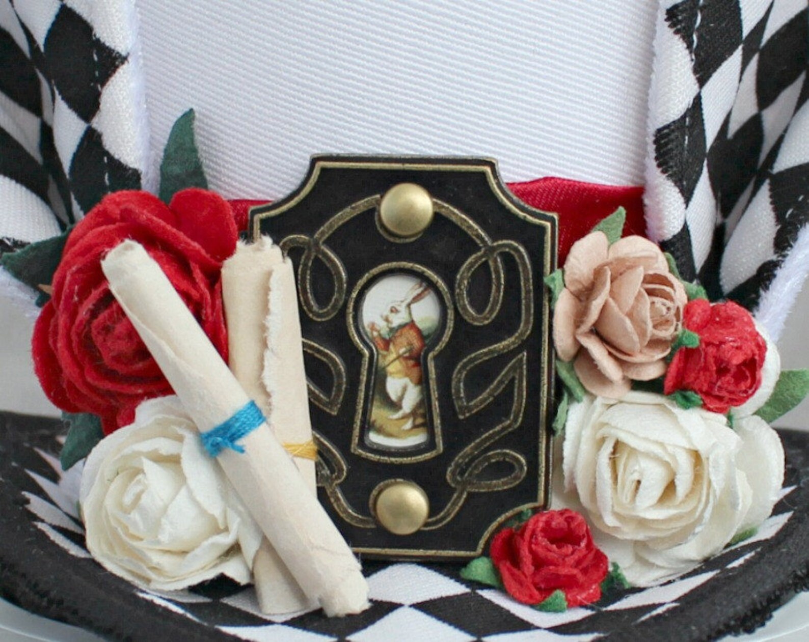 White Rabbit Mini Top Hat White Rabbit Costume Fascinator - Etsy