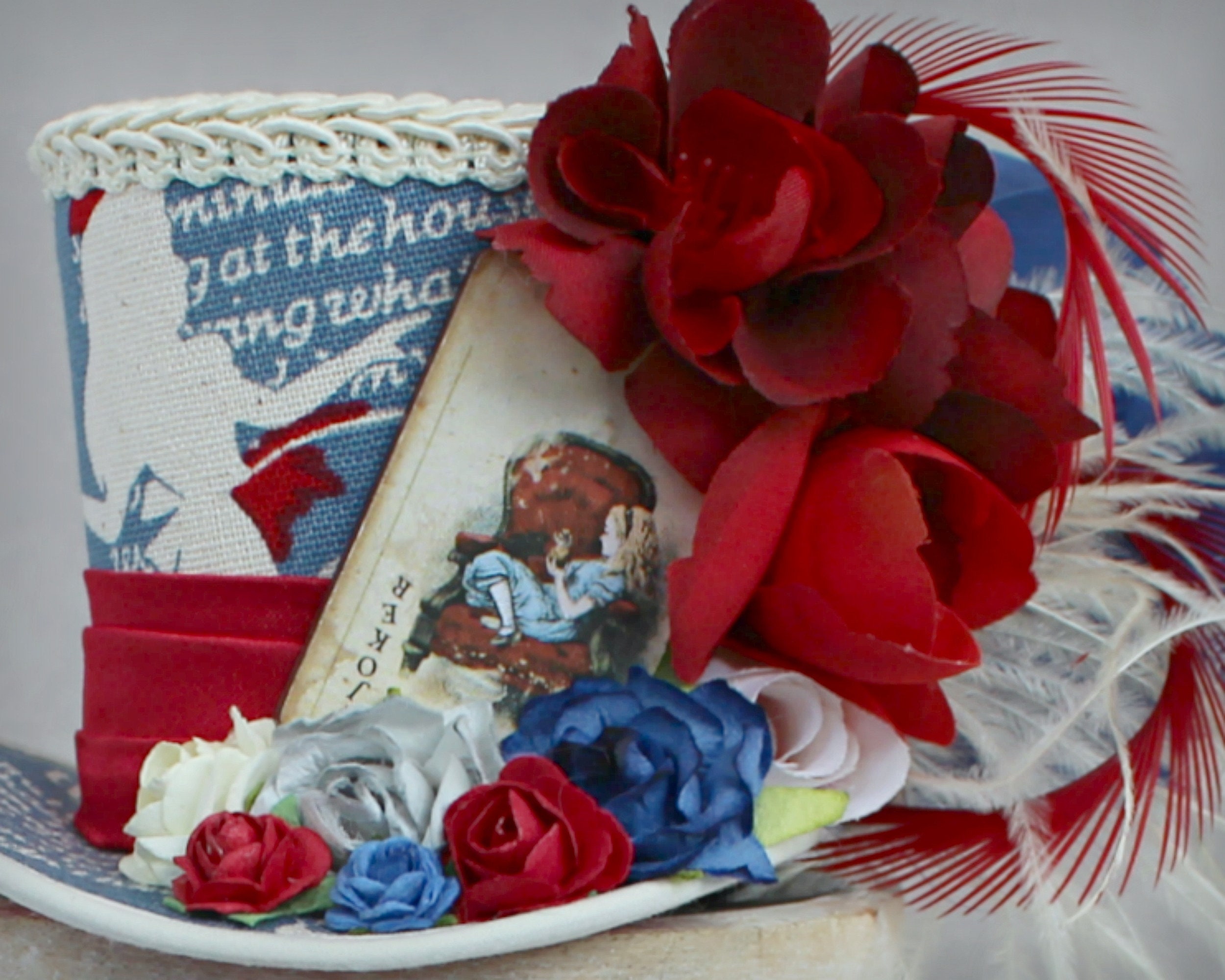 Alice in Wonderland, Alice Mini Top Hat, Alice Costume Fascinator ...