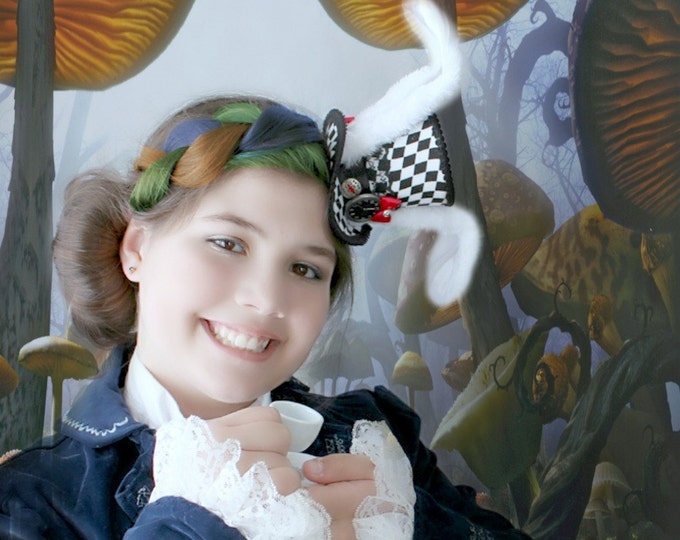 White Rabbit Mini Top Hat, Mini Top Hat, Alice in Wonderland, Mad ...