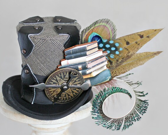 Steampunk Mini Top Hat Literature Mini Hat Steampunk Floral | Etsy Canada