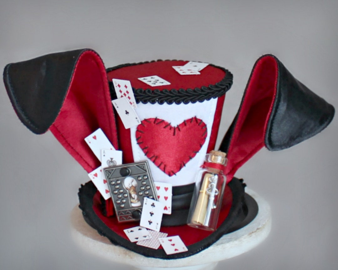 White Rabbit Mini Top Hat White Rabbit Costume Fascinator - Etsy