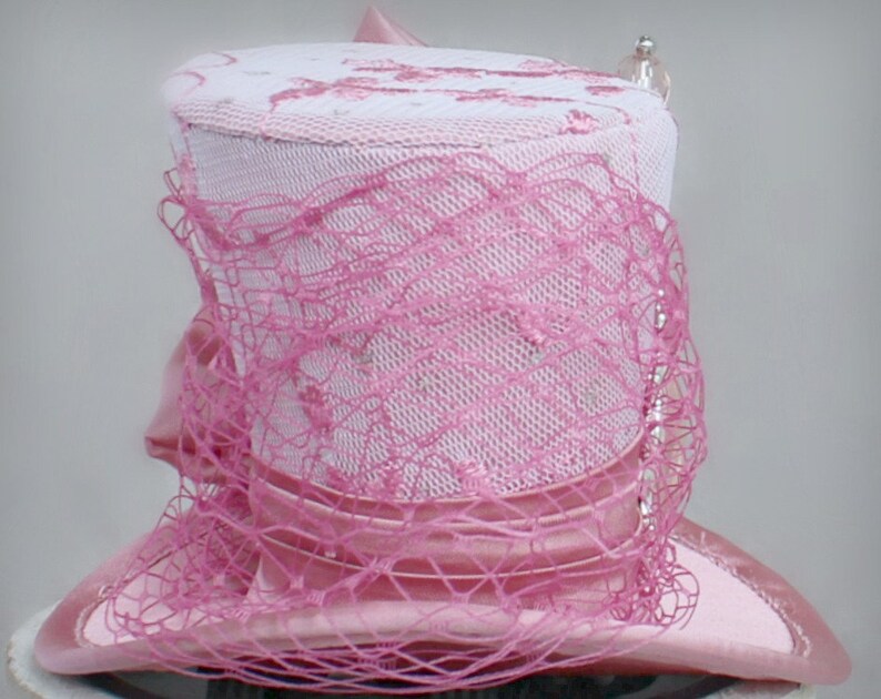 Pink Mini Top Hat Monochromatic Mini Top Hat Victorian Hat - Etsy