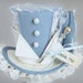 Blue Mini Top Hat Blue Wedding Hat Bridal Mini Top Hattea - Etsy