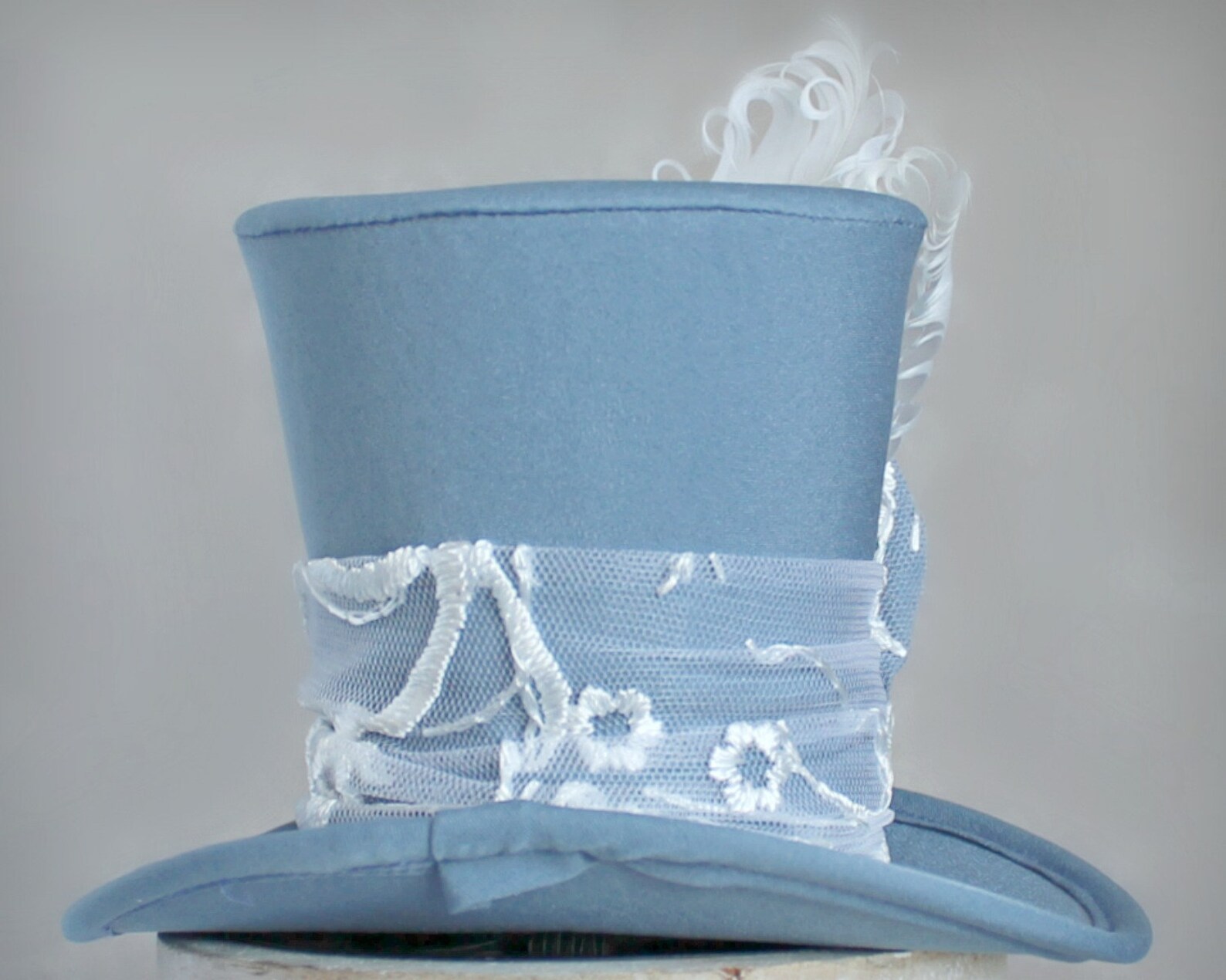 Blue Mini Top Hat Blue Wedding Hat Bridal Mini Top Hattea | Etsy