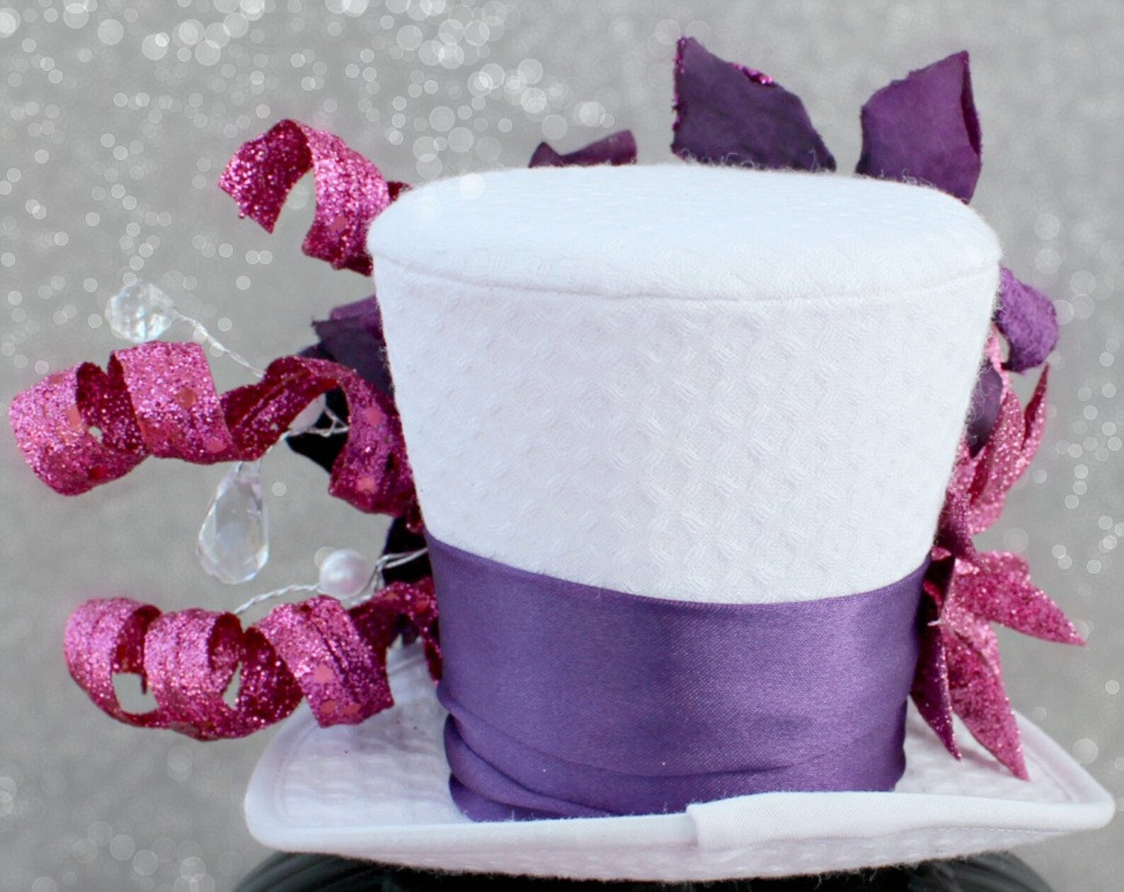 Christmas Mini Top Hat Holiday Party Hat Pink Mini Top - Etsy
