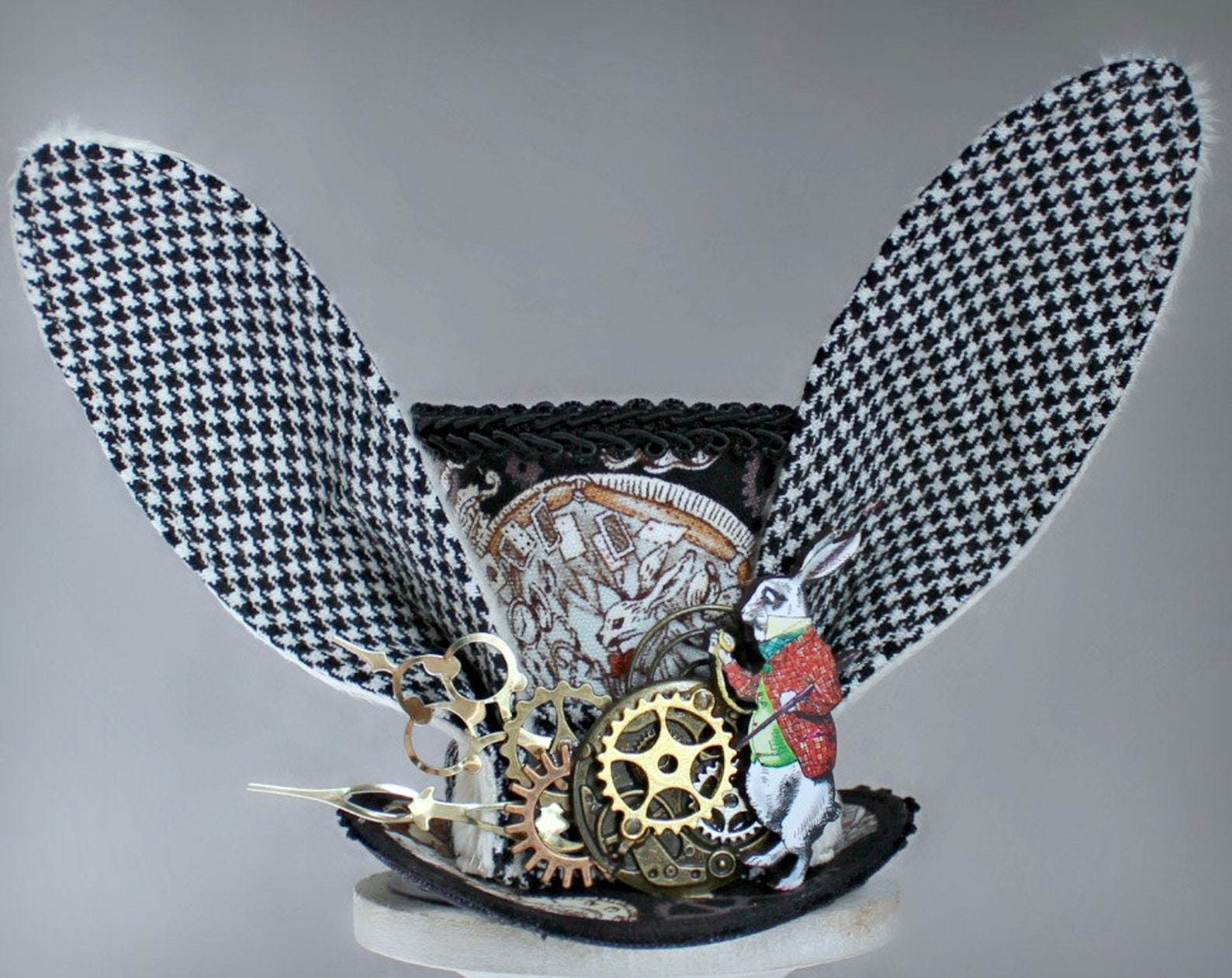 White Rabbit Mini Top Hat White Rabbit Costume Fascinator - Etsy