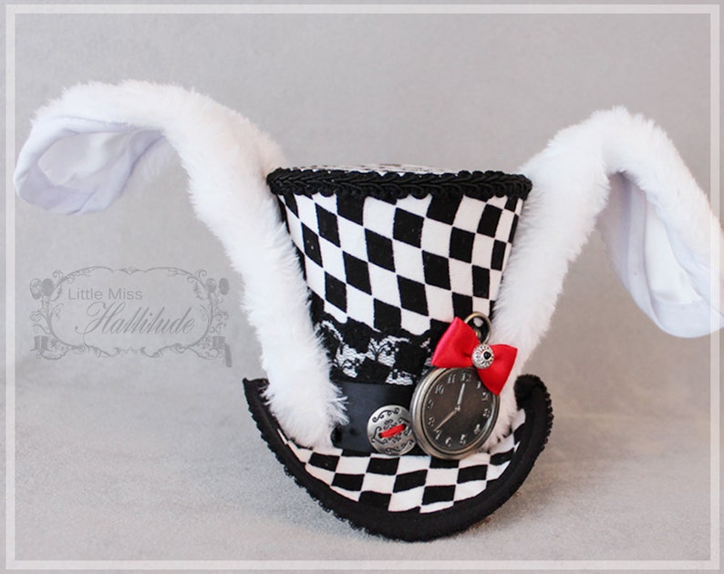White Rabbit Mini Top Hat Mini Top Hat Alice in Wonderland - Etsy