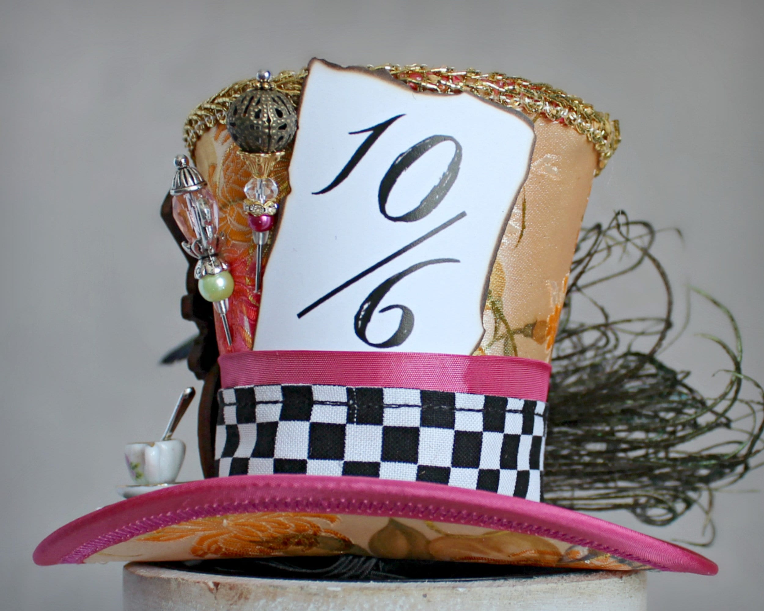 Mad Hatter Mini Top Hat Mad Hatter Costume Fascinator | Etsy