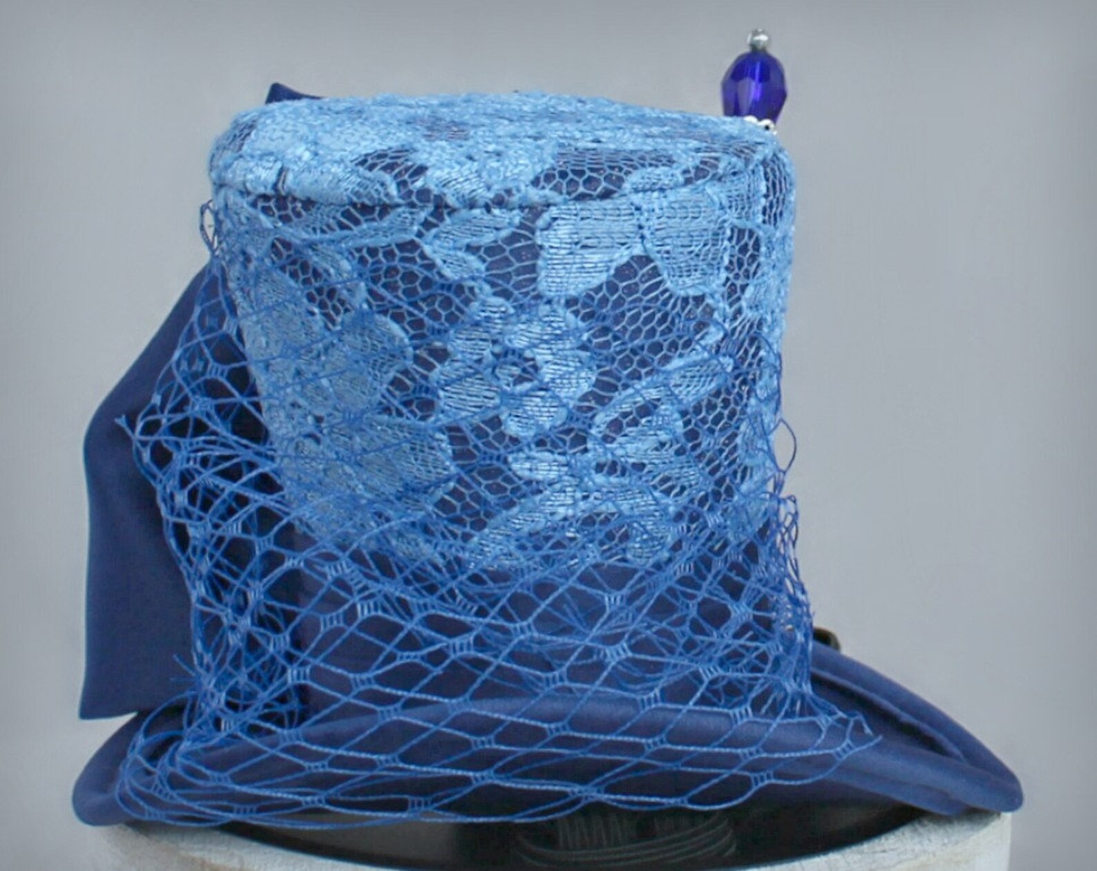 Blue Mini Top Hat Monochromatic Mini Top Hat Victorian Hat - Etsy Canada