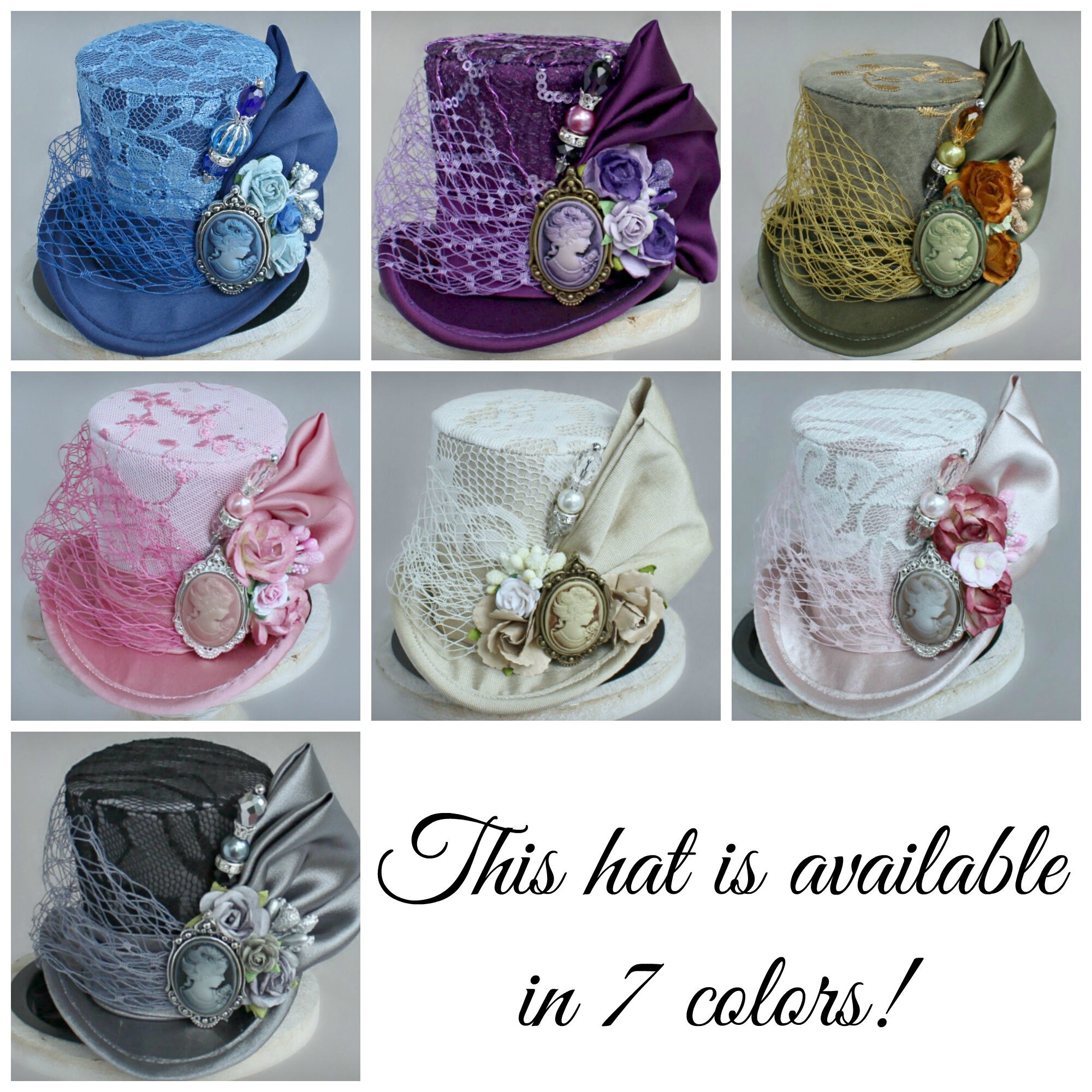 Pink Mini Top Hat Monochromatic Mini Top Hat Victorian Hat | Etsy