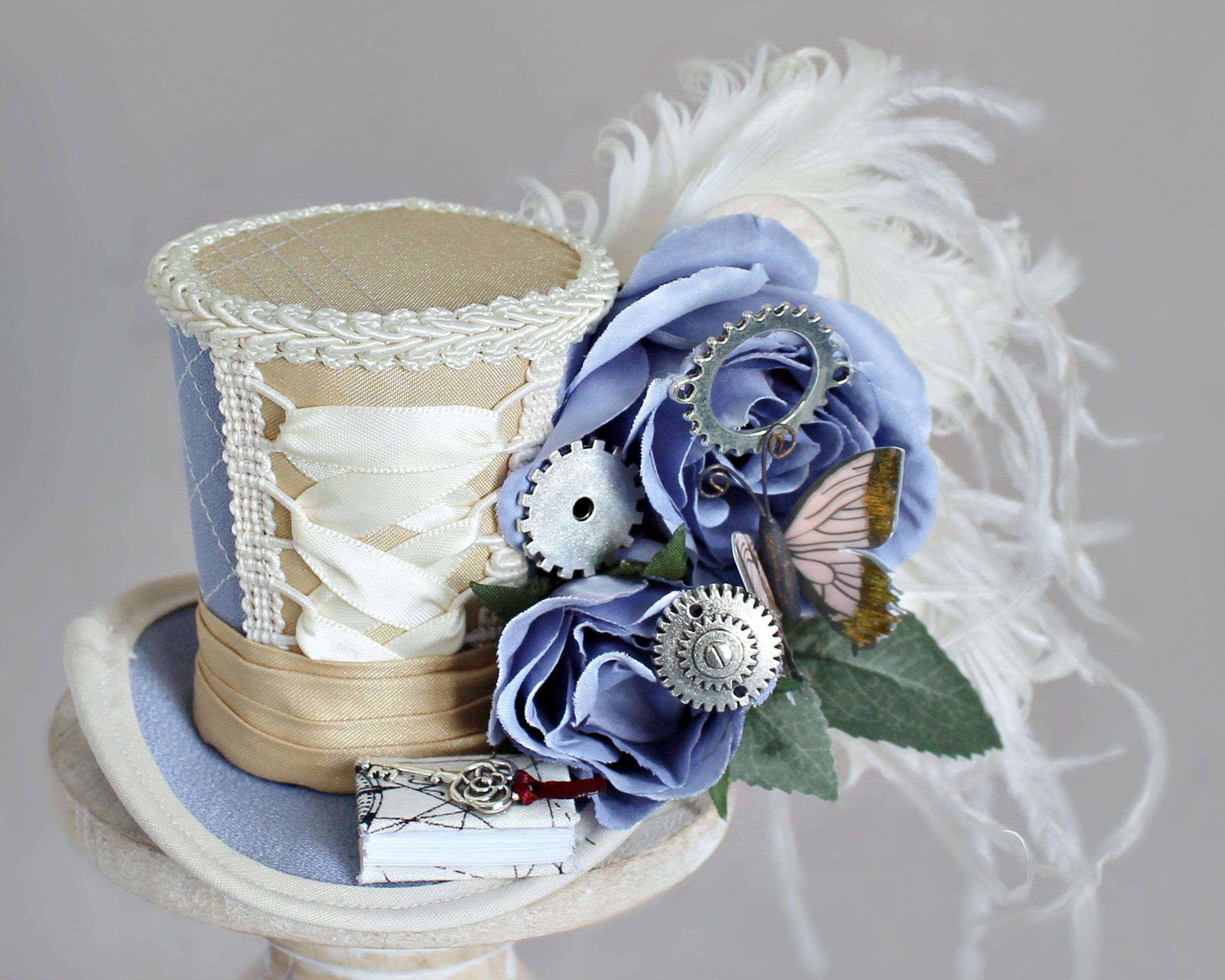 Steampunk Mini Top Hat Literature Mini Hat Steampunk Floral - Etsy Canada