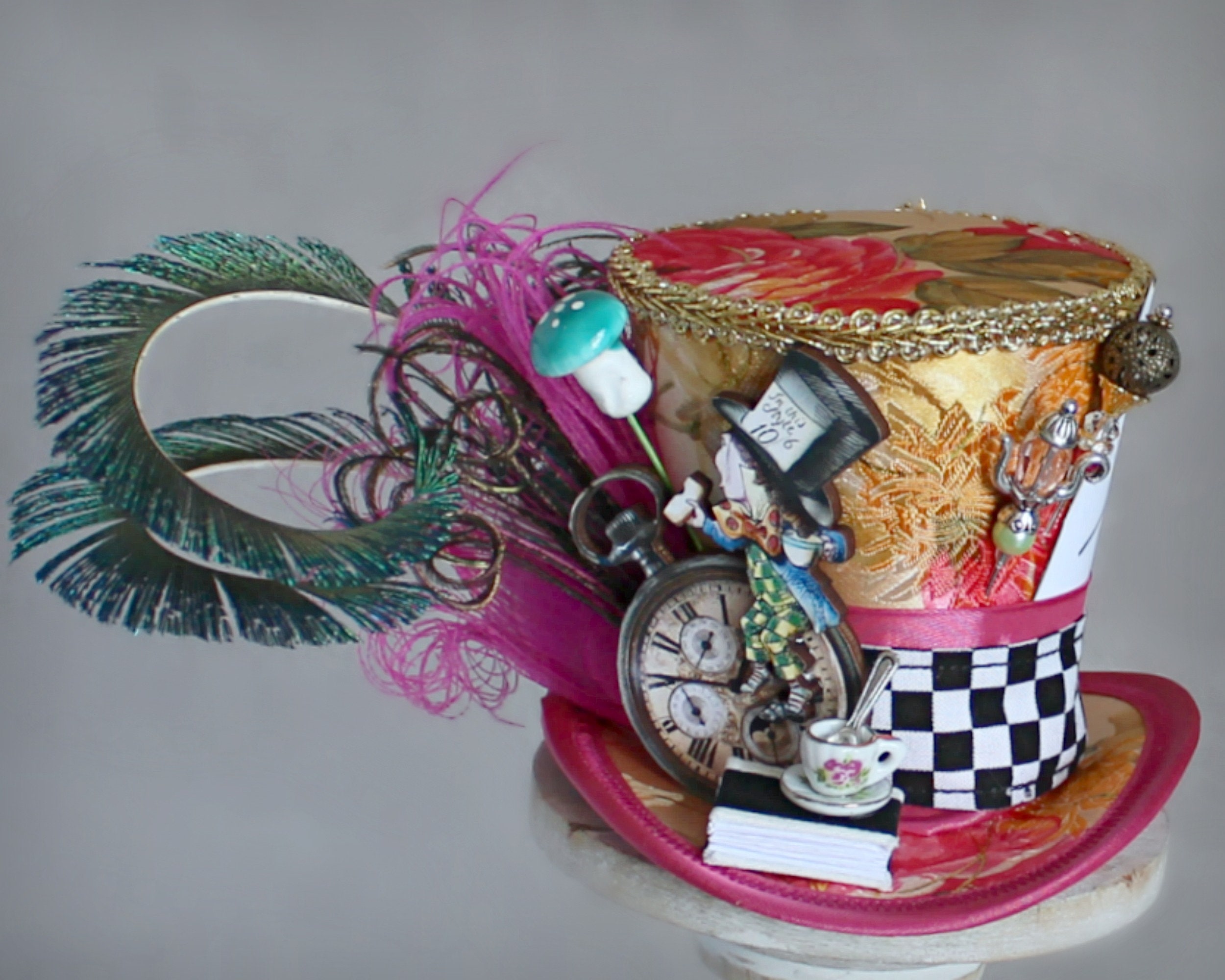 Mad Hatter Mini Top Hat Mad Hatter Costume Fascinator | Etsy