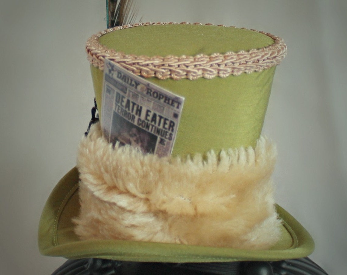Wizard Journalist Mini Top Hat, Reporter Minihat Costume, Green Mini ...