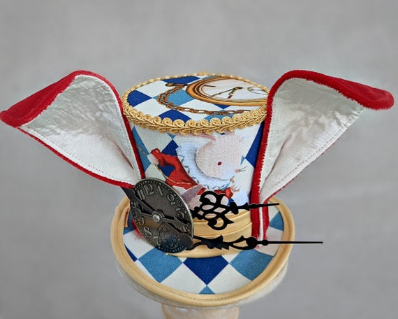 White Rabbit Mini Top Hat White Rabbit Costume Fascinator - Etsy Canada