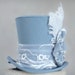 Blue Mini Top Hat Blue Wedding Hat Bridal Mini Top Hattea - Etsy