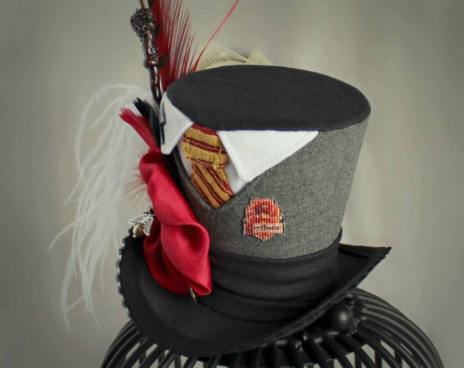 Wizard Mini Top Hat Wizarding School Hat Red Black Yellow | Etsy