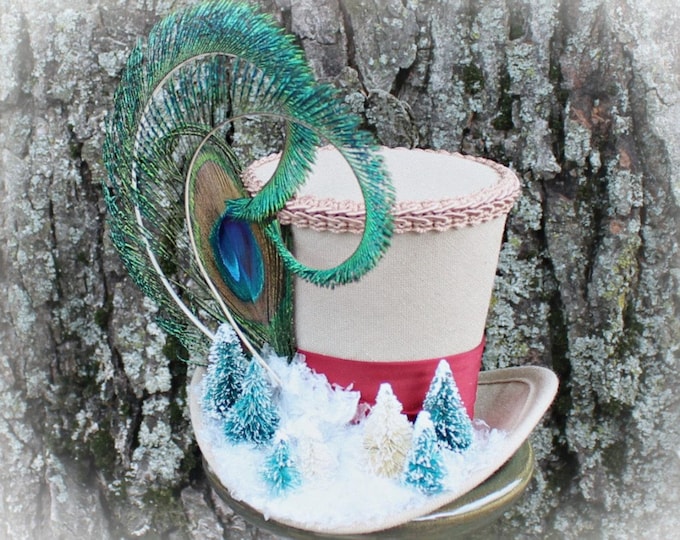 Winter Mini Top Hat Snow Mini Top Hat Tree Hat Christmas - Etsy