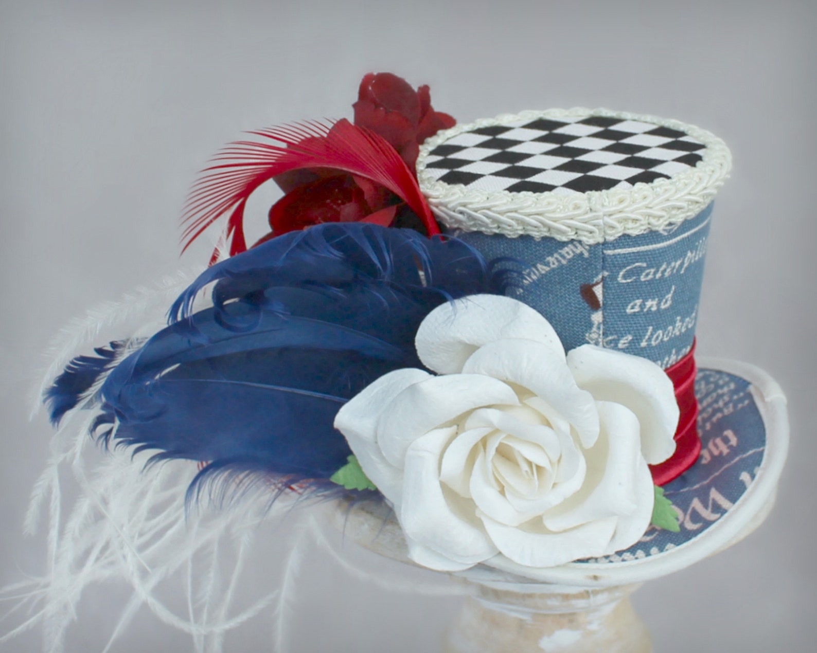 Alice in Wonderland, Alice Mini Top Hat, Alice Costume Fascinator ...