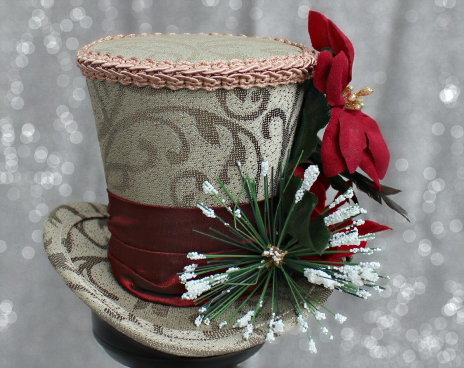 Christmas Mini Top Hat Holiday Party Hat Bird Tea Hat - Etsy