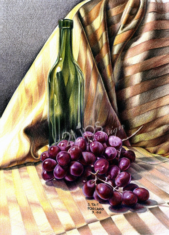 Still Life Drawings In Colour Pencil