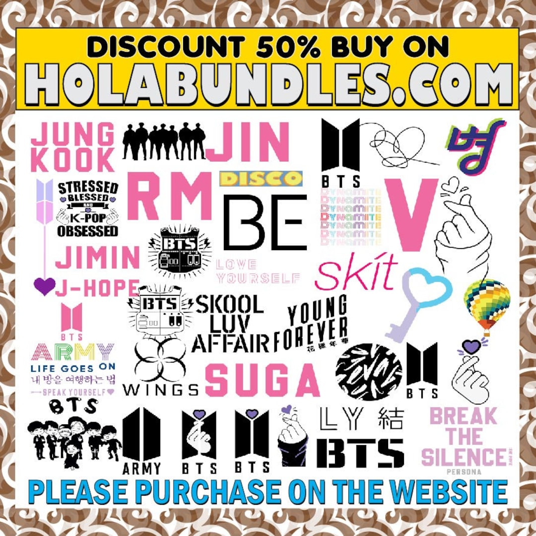 BTS Svg Bundle BTS Svg Bundle Bts Svg Kpop Svg Files for - Etsy