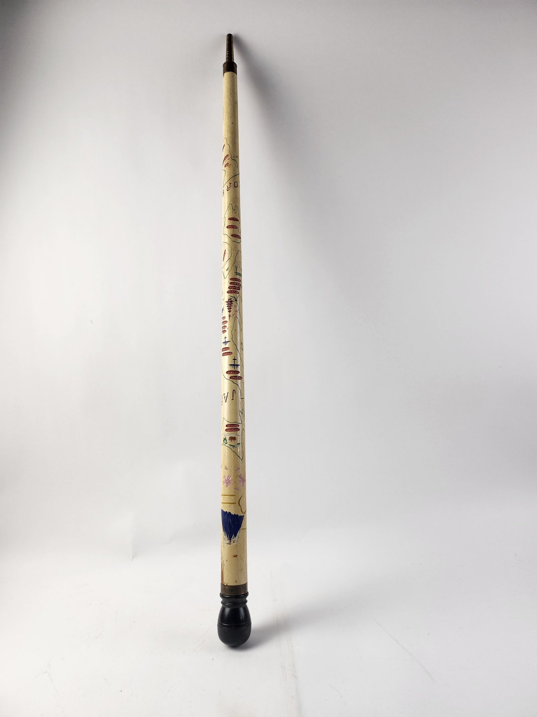 JAPAN KOREA 1930S Carved Walking Stick RARE Souvenir Rare Cane ...